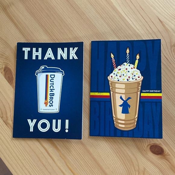 Dutch Bros | Other | Rare Dutch Bros Birthday Thank You Card | Poshmark